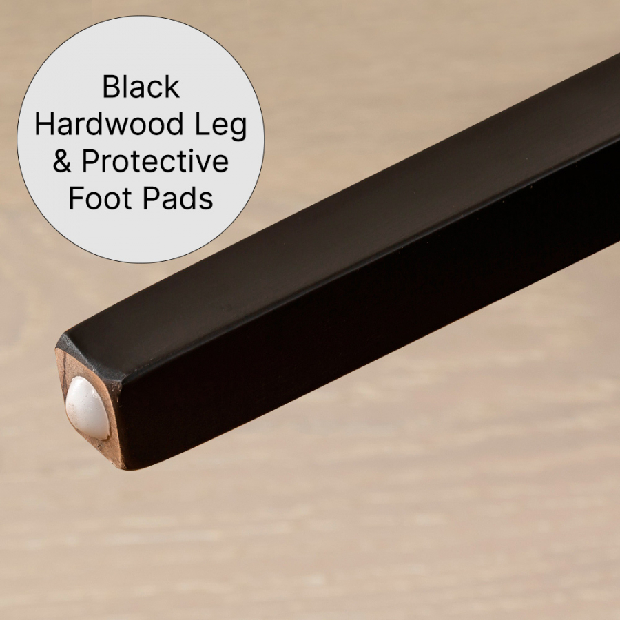Boudoir Black Velvet Bar Stool with Black Legs | The Furniture Market