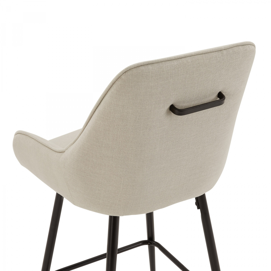 Cooper Natural Linen Fabric Kitchen Counter Bar Stool | The Furniture ...