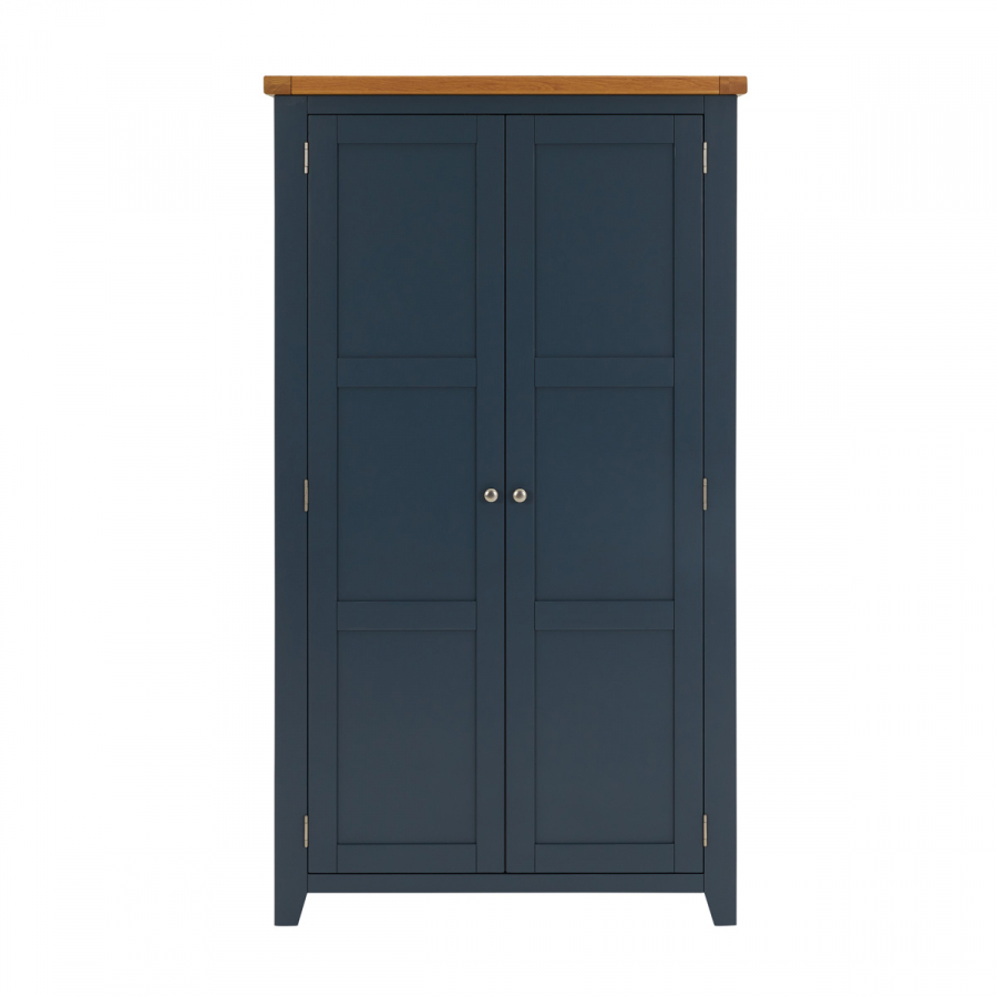 Westbury Blue Painted Double Shaker Linen Storage Cupboard | The ...