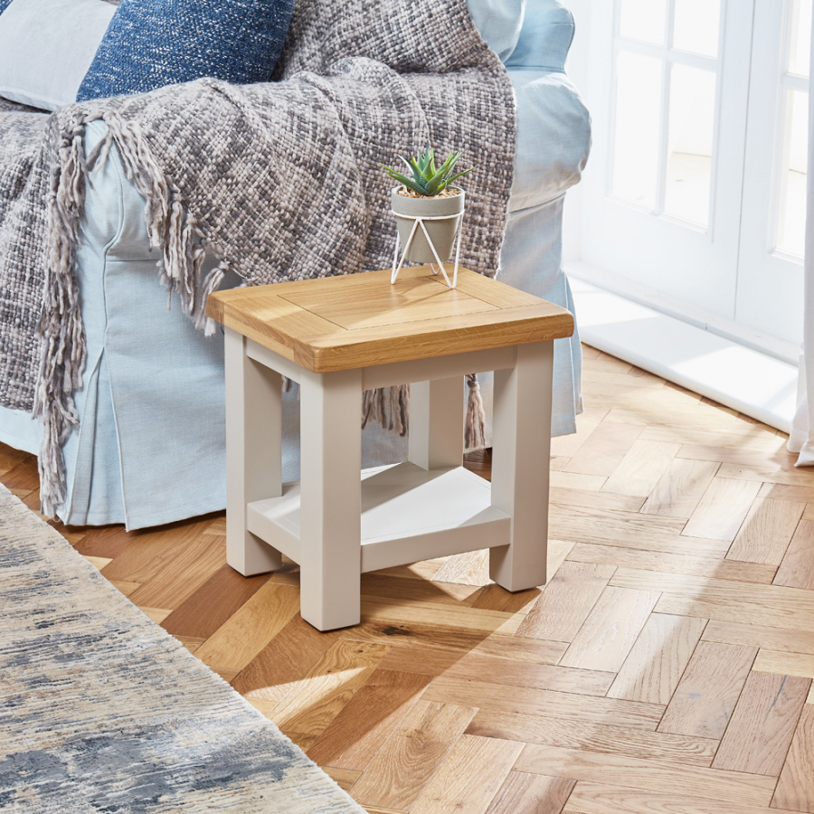Cotswold Grey Painted Lamp Side Table | The Furniture Market