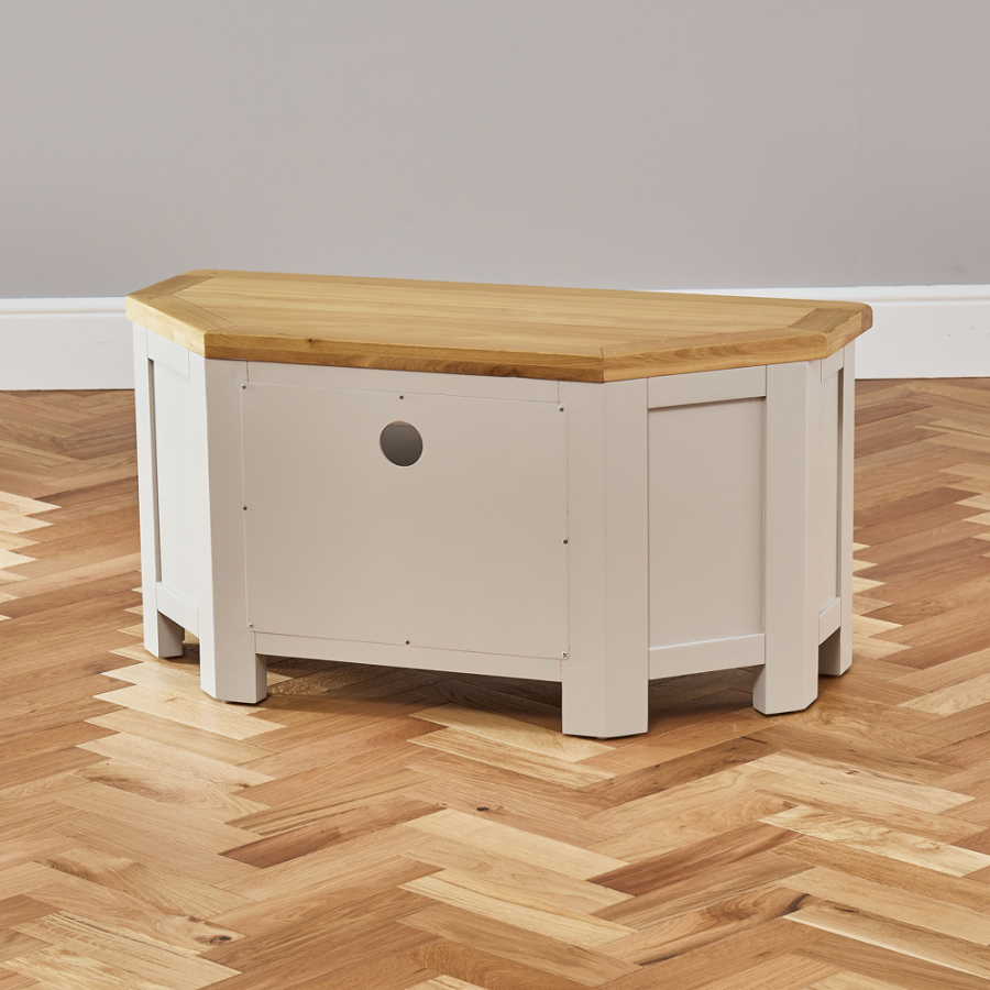 Cotswold Grey Painted Corner TV Unit – Up to 50” TV Size | The ...