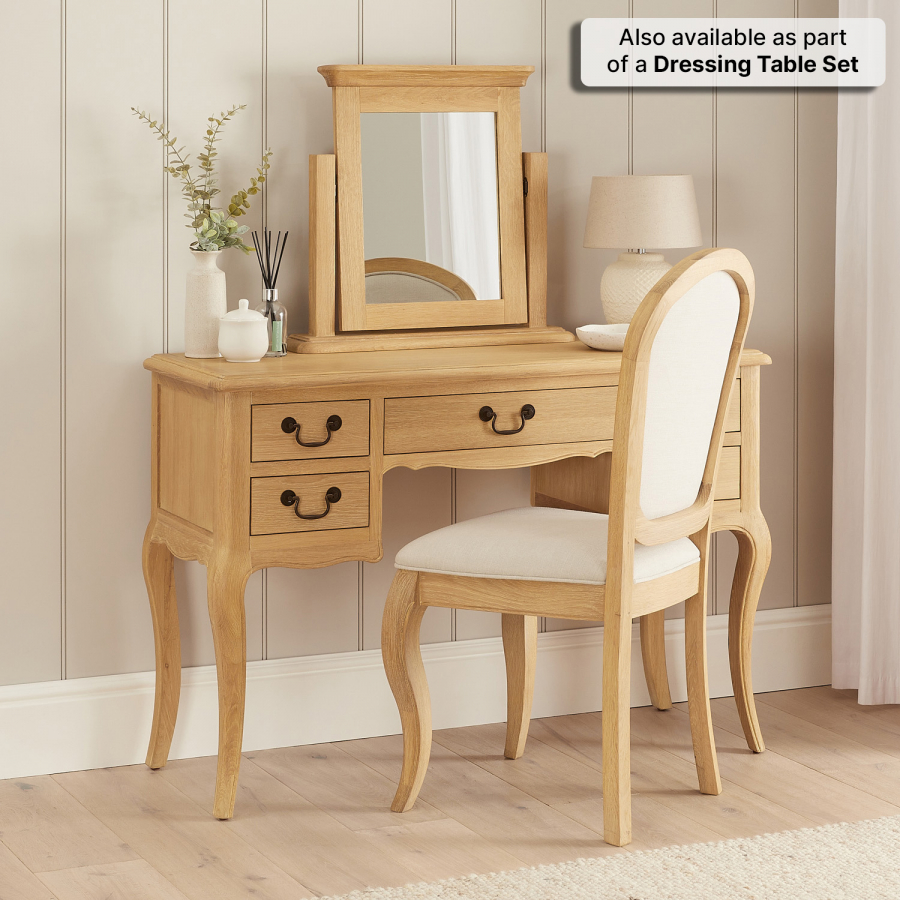 French Chateau Oak Dressing Table Desk | The Furniture Market
