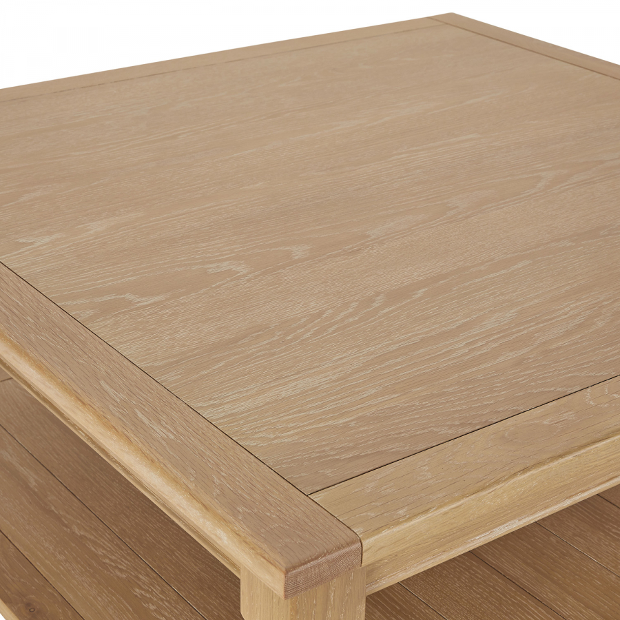 Classic Whitewash Oak Square Coffee Table | The Furniture Market