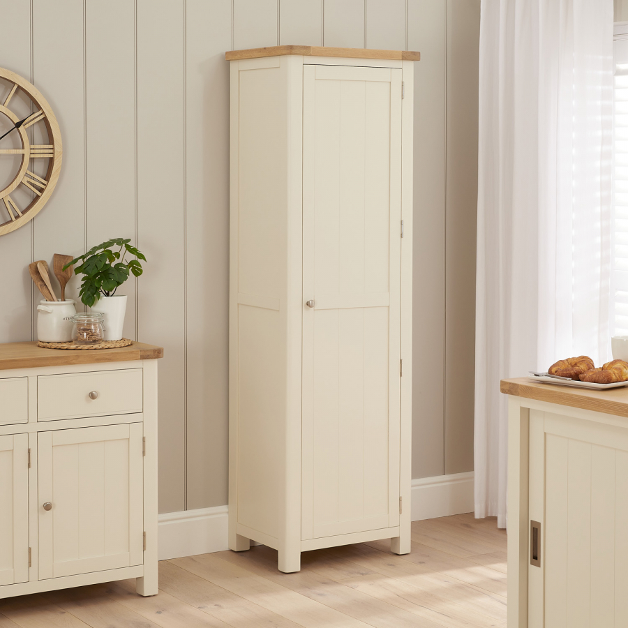Marbury Cream Painted Single Shaker Kitchen Pantry Cupboard | The ...