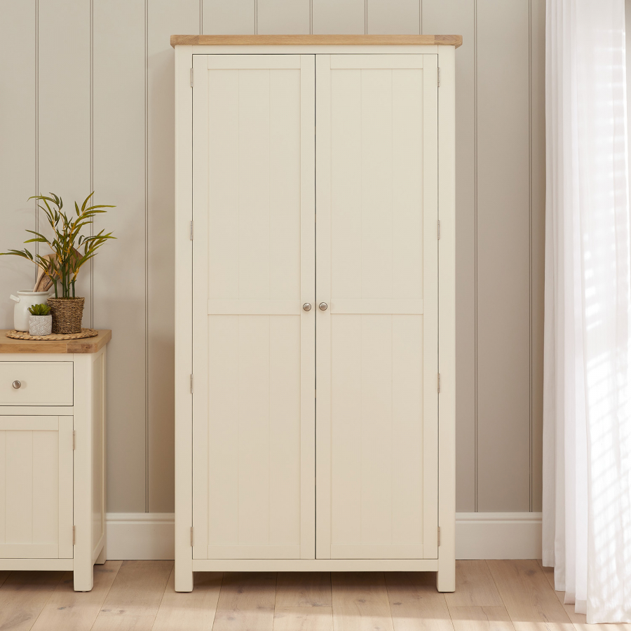 Marbury Cream Painted Double Shaker Kitchen Pantry Cupboard | The ...