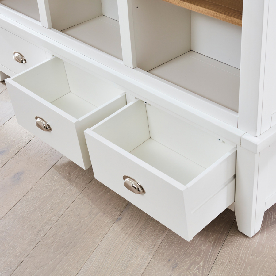 Cheshire White Extra Large Grand Library Bookcase | The Furniture Market