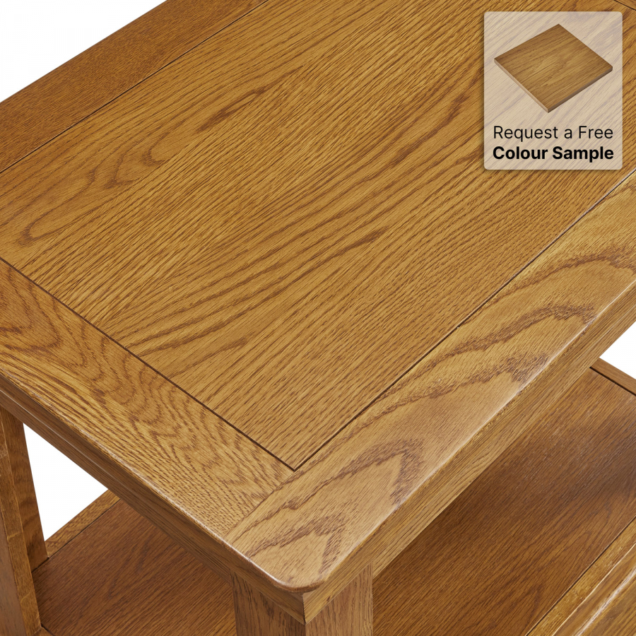 French Louis Oak Side Lamp Table | The Furniture Market