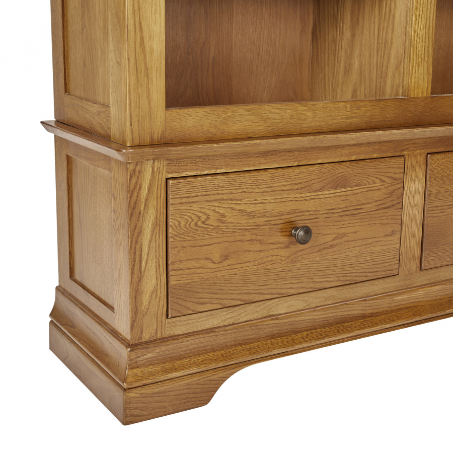 French Louis Oak Extra Large Grand Library Bookcase with 3 Drawers ...