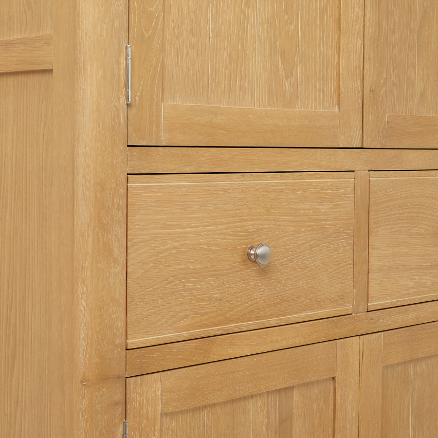 Marbury Oak Double Kitchen Larder Pantry Cupboard | The Furniture Market