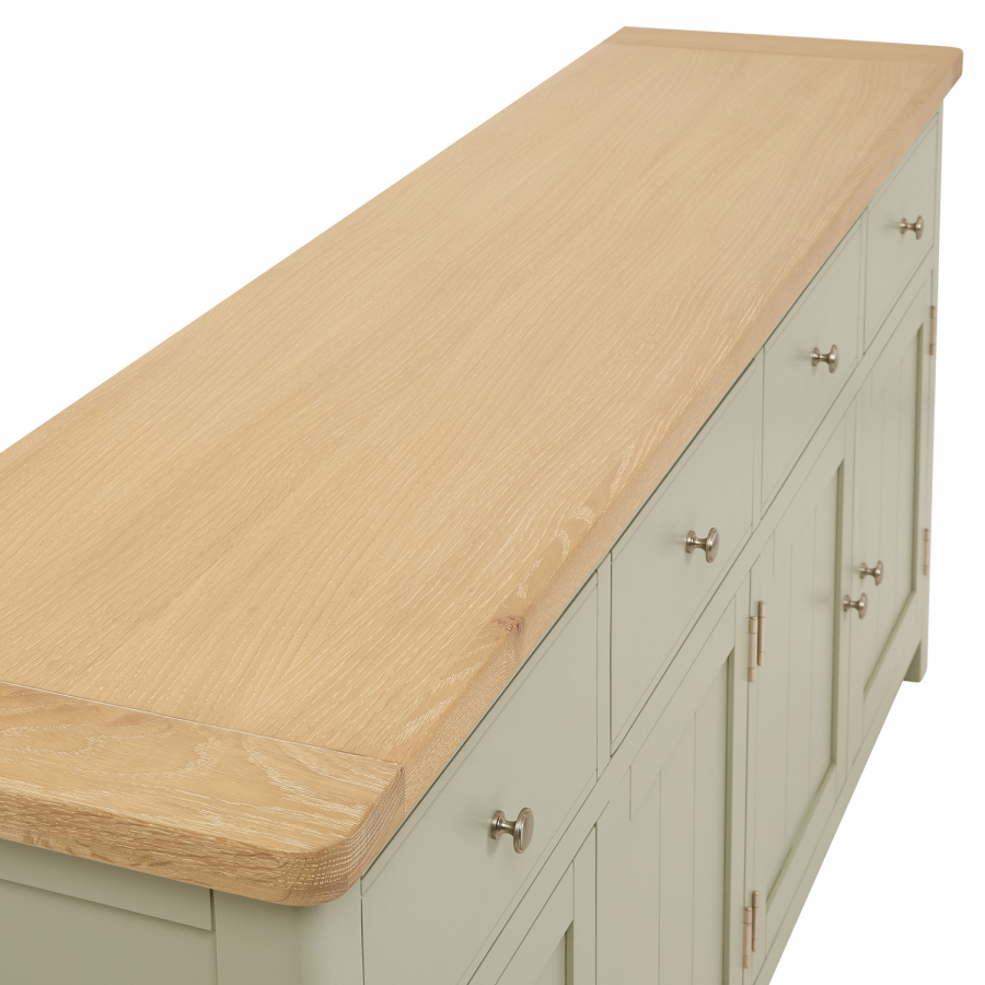 Marbury Sage Green Painted Extra Large 4 Drawer 4 Door Sideboard | The ...