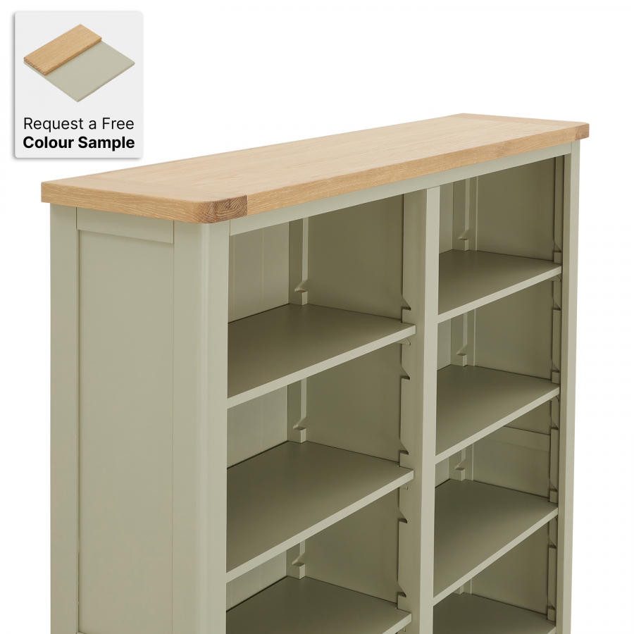 Marbury Sage Green Painted Extra Large Grand Double Library Bookcase ...