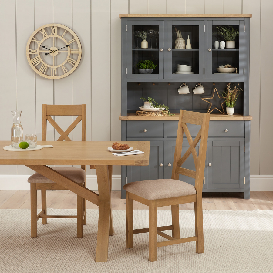 Marbury Slate Grey Painted Large Glazed Dresser Sideboard | The ...