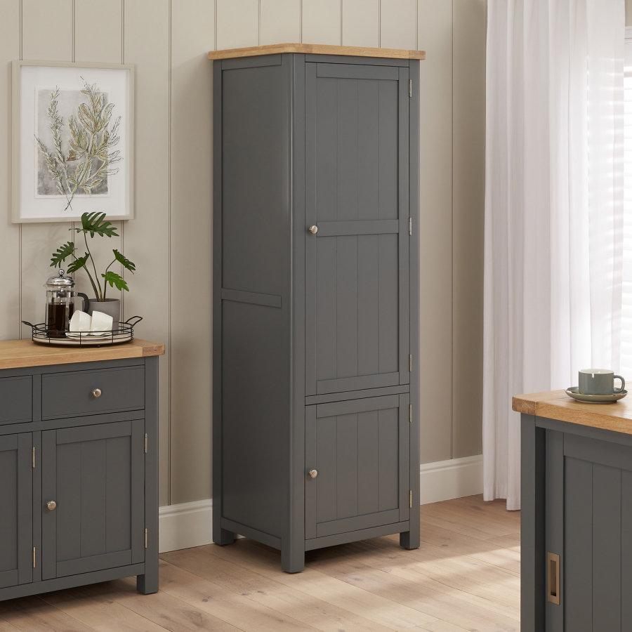 Marbury Slate Grey Painted Single Kitchen Larder Pantry Cupboard | The ...