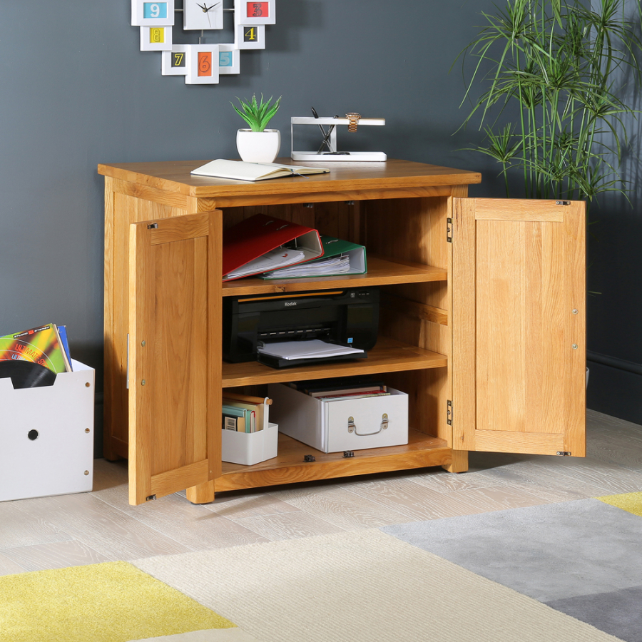 London Oak 2 Door Large Cupboard | The Furniture Market