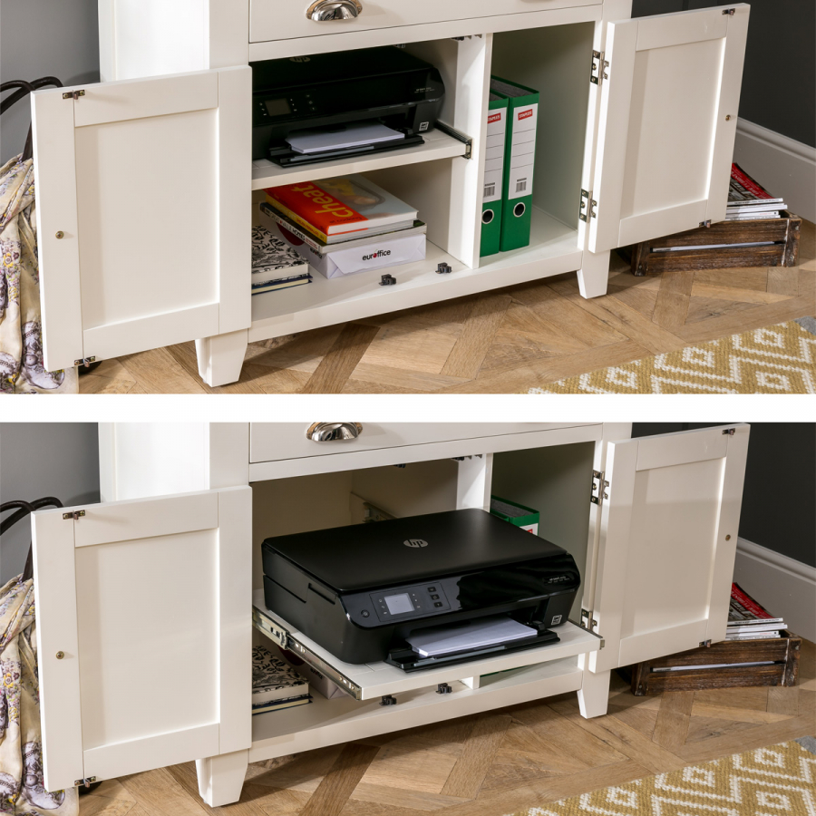 Cheshire Cream Painted Hideaway Computer Desk | The Furniture Market