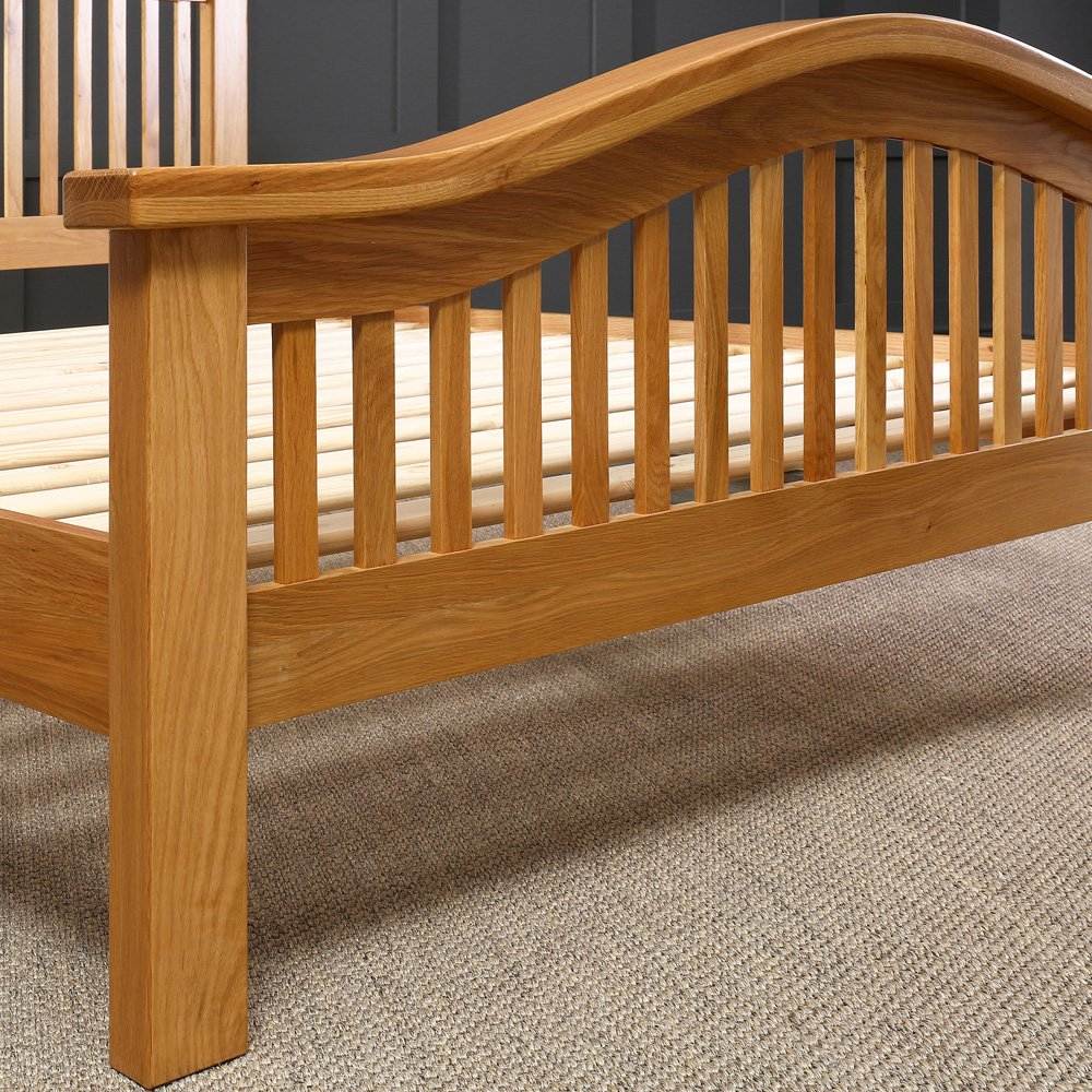 Cheshire Solid Oak 6ft Super King Size Bed with Arch Rail Frame | The ...