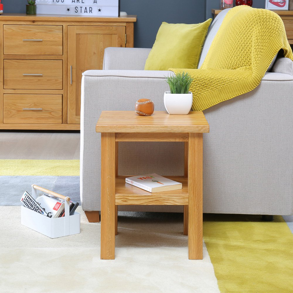 London Oak Lamp Table | The Furniture Market