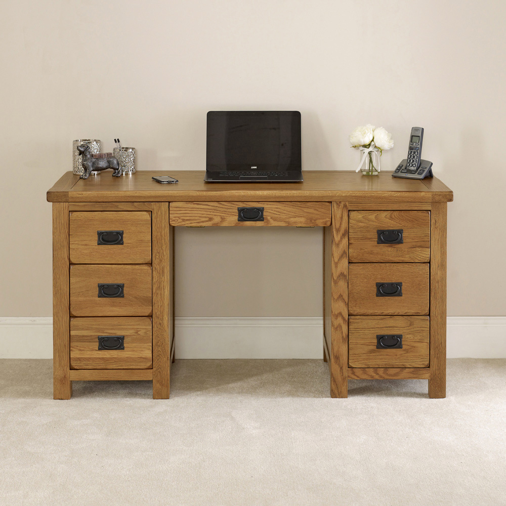 Rustic oak desk store