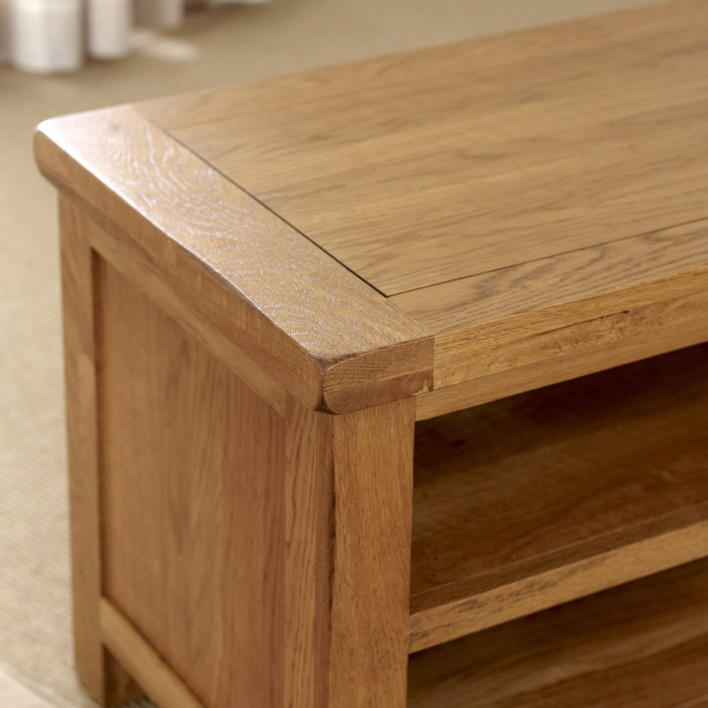 Rustic Oak Small Compact TV Unit Cabinet - Up to 45" TV Size | The ...