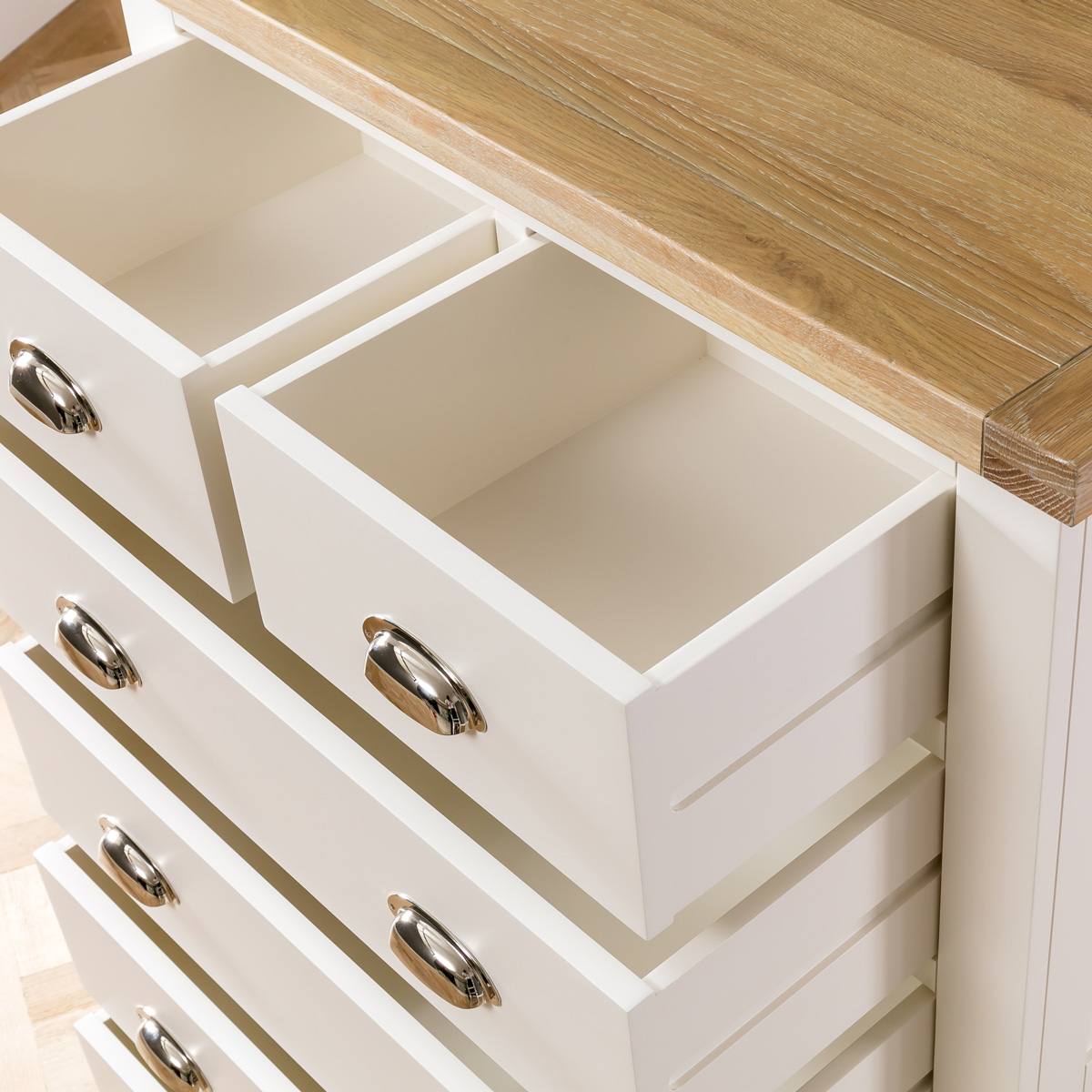 Cheshire Cream Painted Tall 2 over 4 Drawer Chest of Drawers | The ...