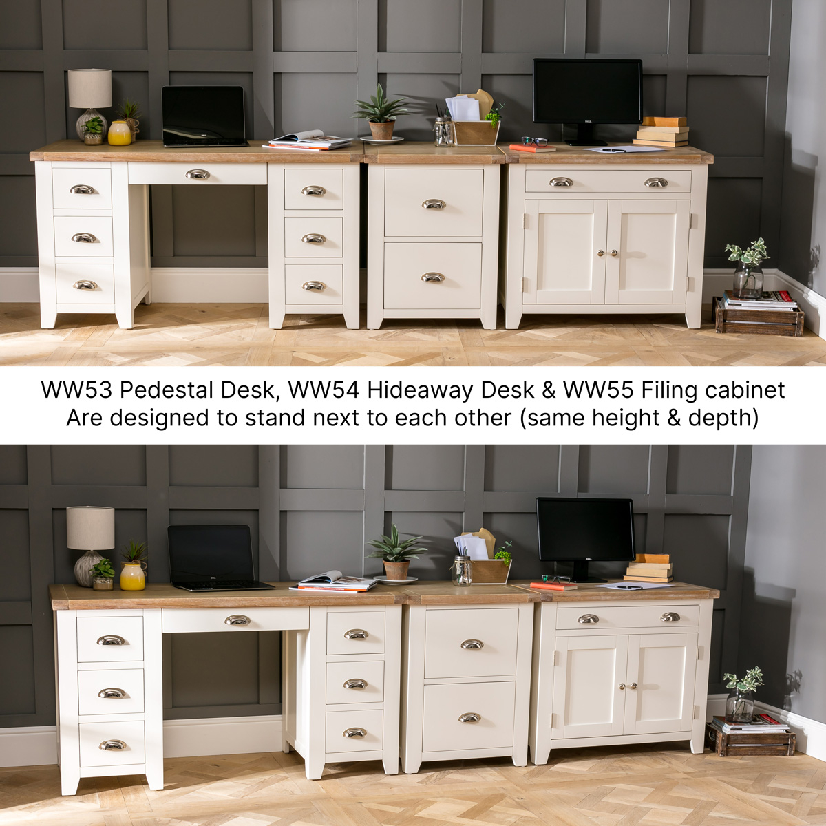 Cheshire Cream Painted Hideaway Computer Desk | The Furniture Market