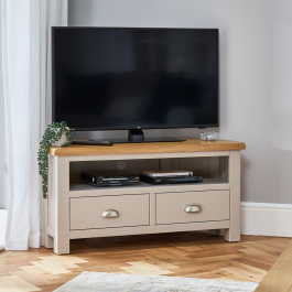 Cotswold Grey Painted Corner TV Unit – Up to 50” TV Size | The ...